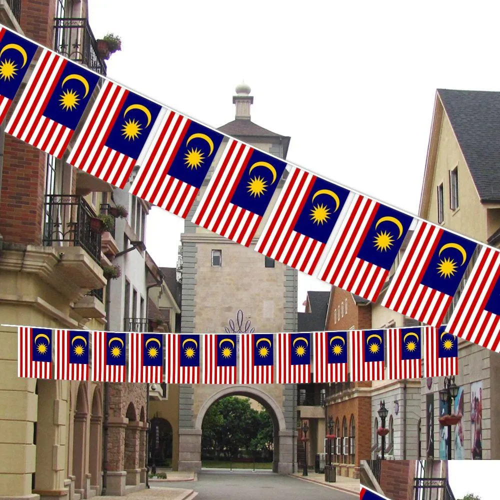 Malaysia String Jubilee Bunting And Flags Mini Malaysian Hanging ...