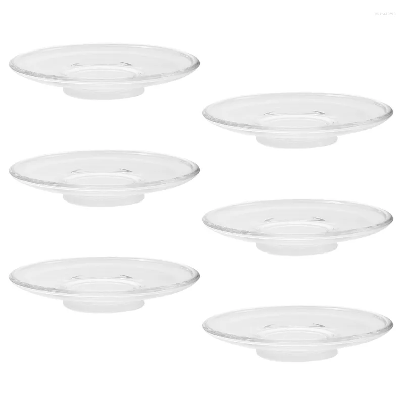 Clear Glass Tea And Coffee Table Decor Set Glass Saucers For Cups ...