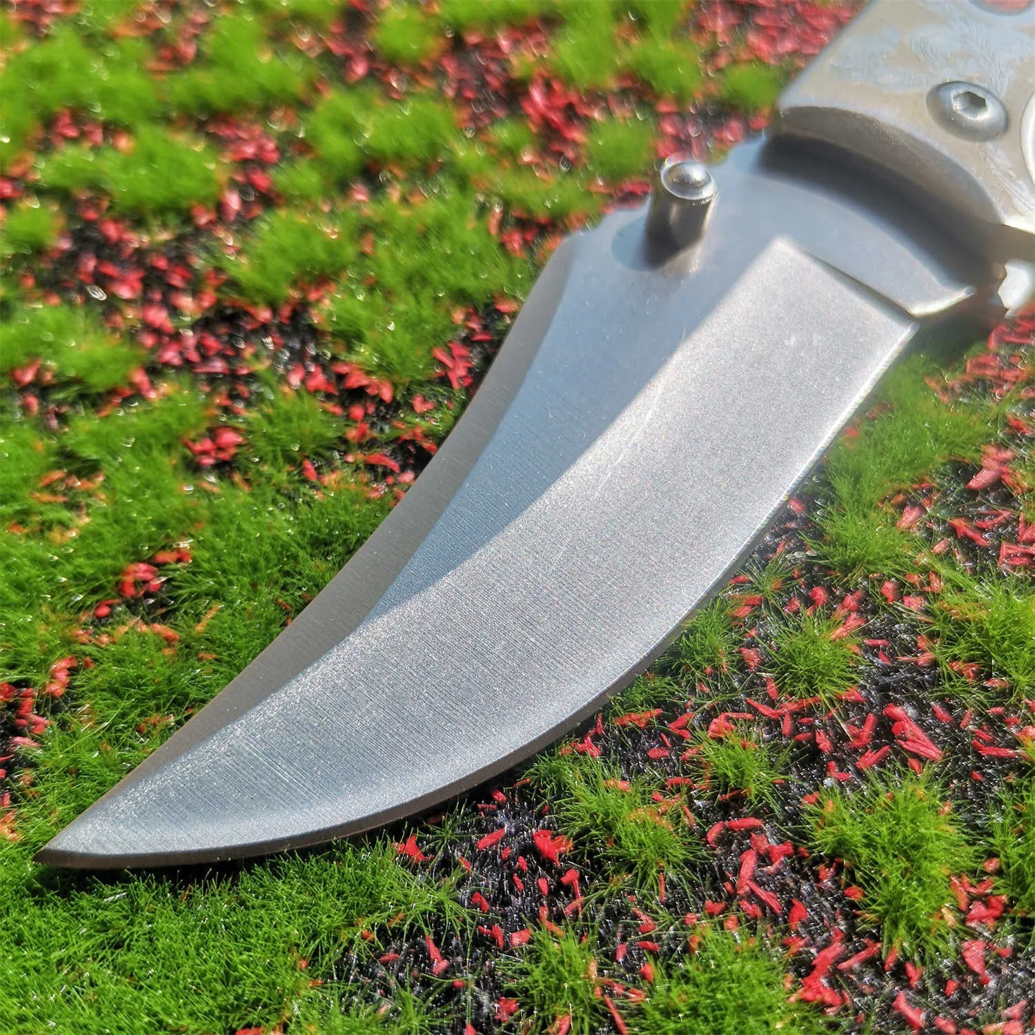 Folding Knife Wood Handle Survival Pocket Knife 8CR13 Steel Blade with ...