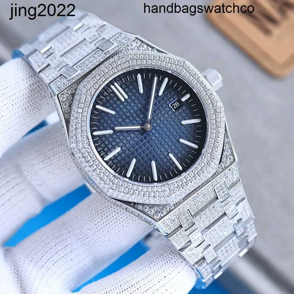 AP's Luxury Full Moissanite Diamond Mechanical Quartz Watch, Waterproof ...