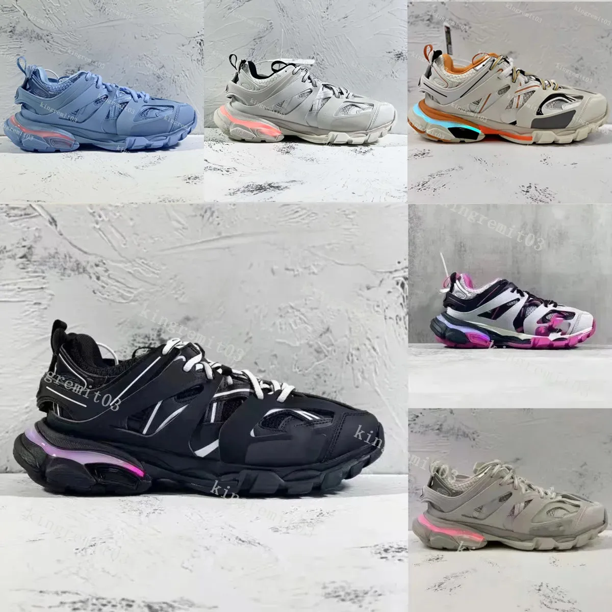 Designer Trainers Men Women Tracks LED Shoes 3.0 Track Runners Led ...