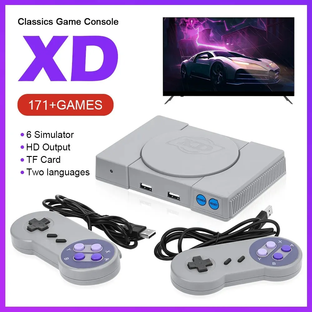 XD Games 171 Built In Retro Video Game Console GBA PS SNES NES MD MAME ...
