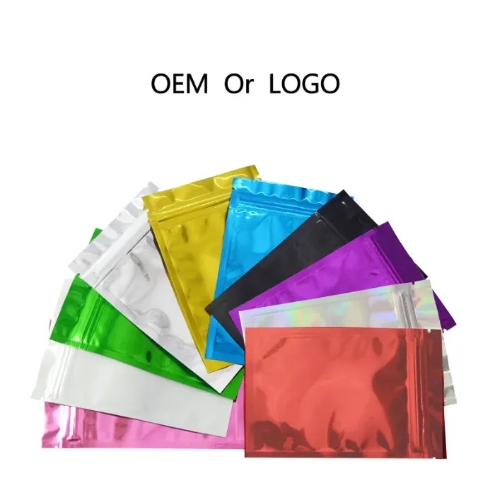 Wholesale Double Sided Resealable Mylar Bags In Multi Colors Bright ...