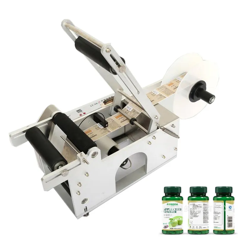 Automatic Labeling Machine for PET Plastic Bottles with Date Coder and ...