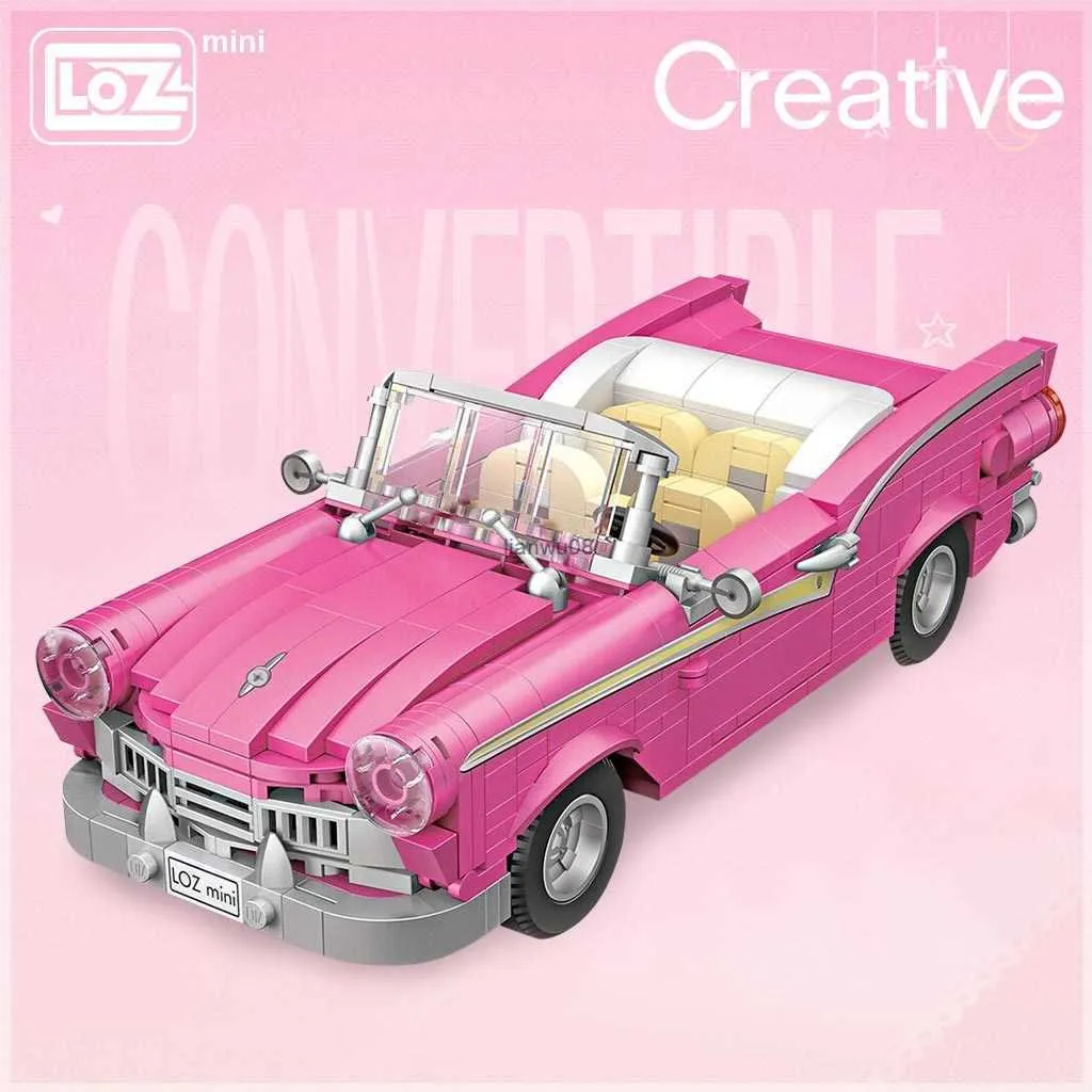 DHgate.com:Mini Building Blocks Pink Convertible Car Model Kit - 230912 ...