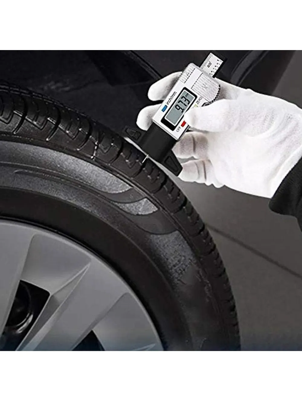 Digital Car Tire Tread Depth Gauge Meter, Auto Tire Wear Detection ...