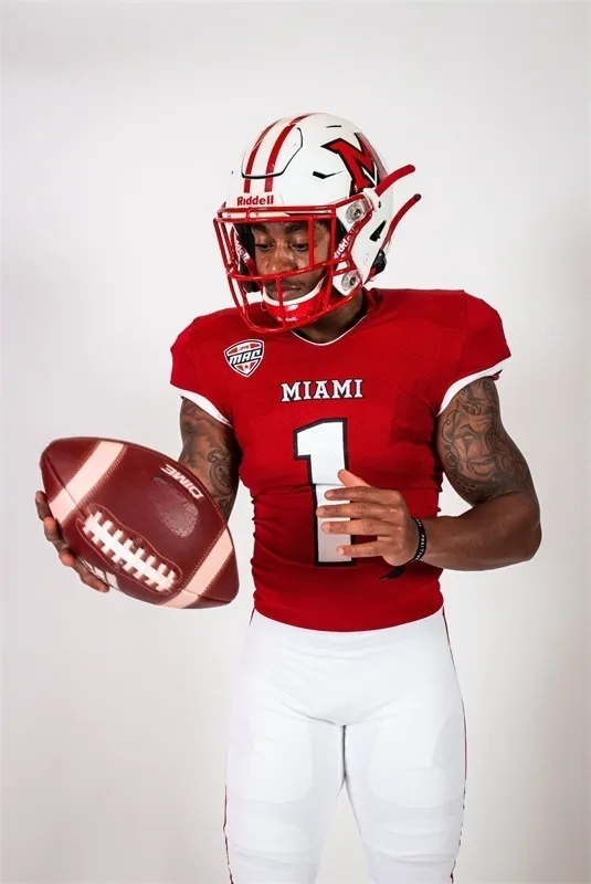 2023 Miami RedHawks Football Jersey 12 Henry Hesson 85 Matthew Reardon ...