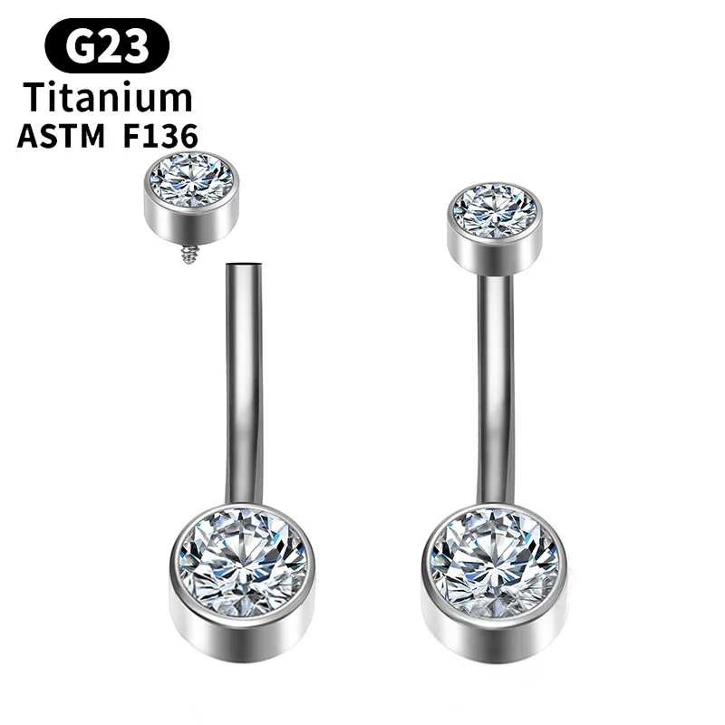 G23 Titanium Navel Ring - Hinge Segment Clicker, Helix, Septum, Belly ...