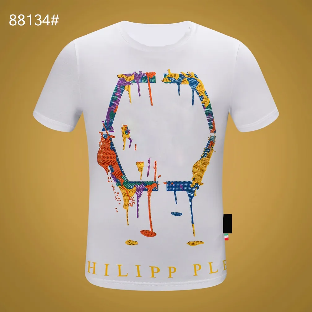 Philips PP Devil Skull Diamond Short Sleeved T Shirt For Men, Casual ...