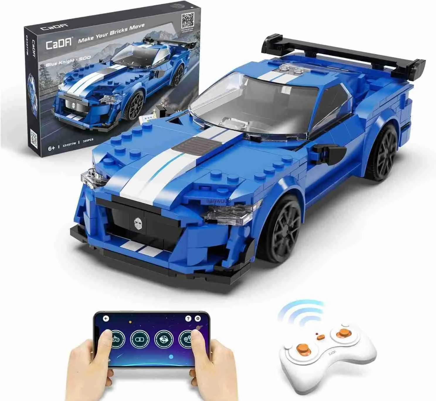 DHgate.com:325 Piece Blue Knight Remote Control Car Building Block ...