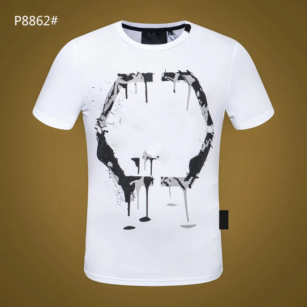 Philips PP Devil Skull Diamond Short Sleeved T Shirt For Men, Casual ...