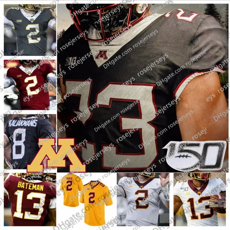 Golden Gophers Football Jersey Athan Kaliakmanis, Darius Taylor, Sean ...
