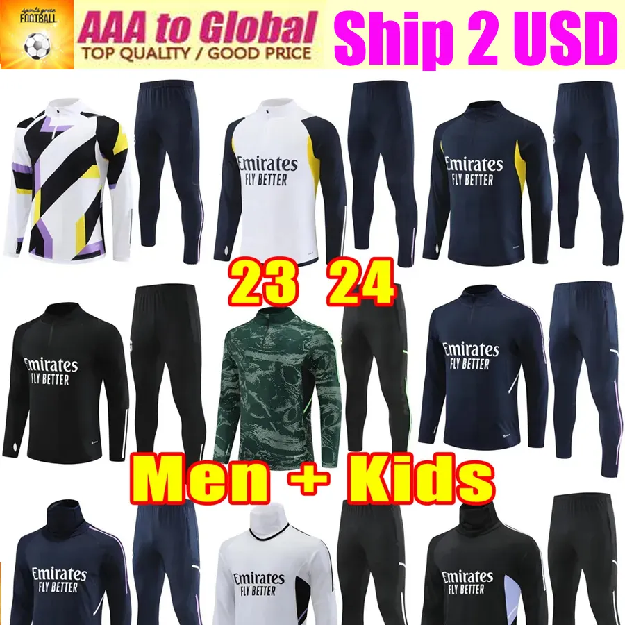 Real Youth Soccer Tracksuits Set For Kids And Men 2023 2024 Collection ...
