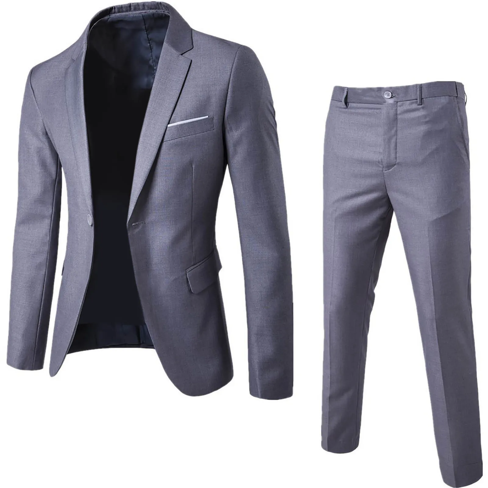 DHgate.com:Men's Suits Blazers Men Spring 2 Pieces Classic Blazers Suit ...
