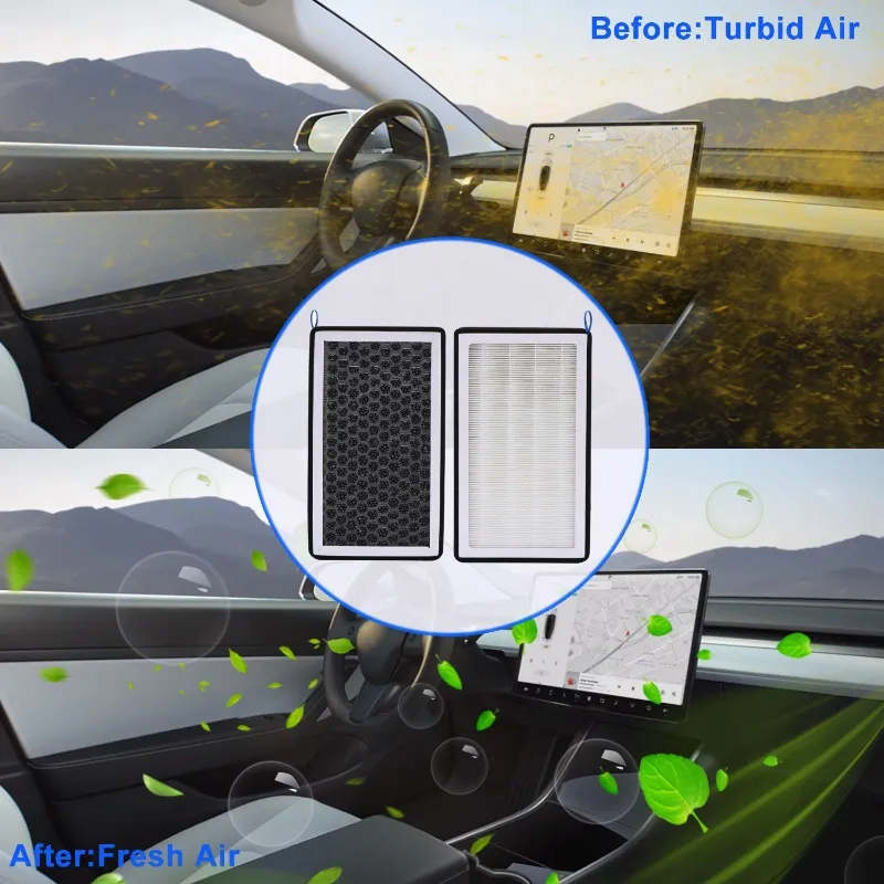 HEPA Filter Car Cabin Air Filter Replacement Kit With Activated Carbon ...