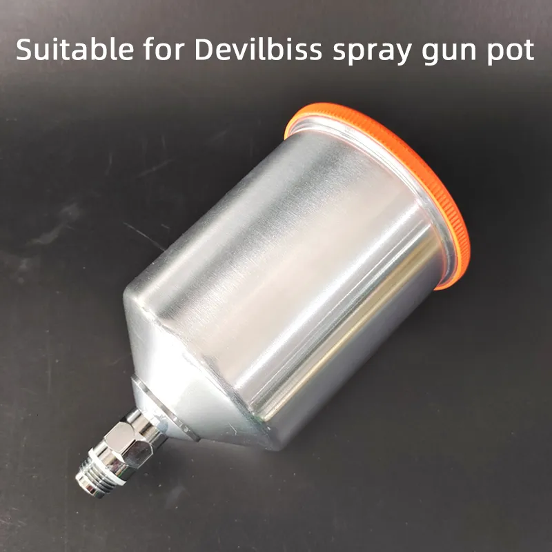 DHgate.com:Devilbiss Spray Gun Pot Aluminum Alloy 600ml 14mm Car Spray ...
