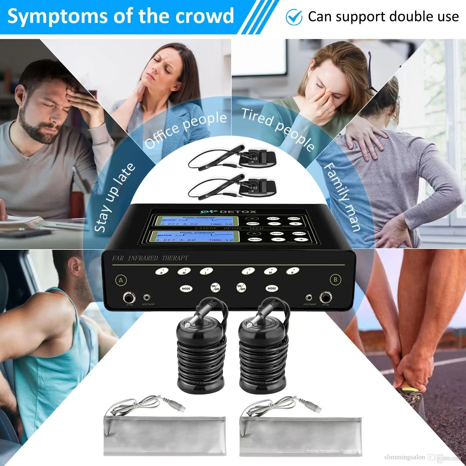 DHgate.com:Home Detox Foot Spa Machine with Dual LCD Screens for Deep ...