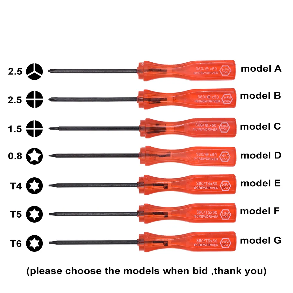 Red Tri Wing Hollow Ground Screwdriver Set With Phillips, Pentalobe, And Key Includes 2.5 Y, 1.0 ...