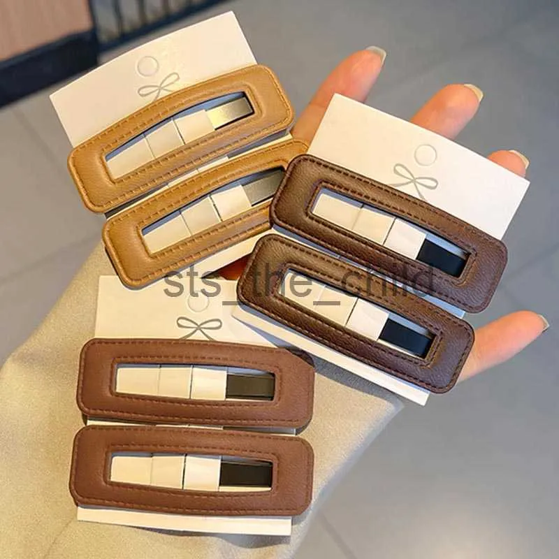 Vintage PU Leather Hair Clips Set - Chic Winter Hair Barrettes for ...