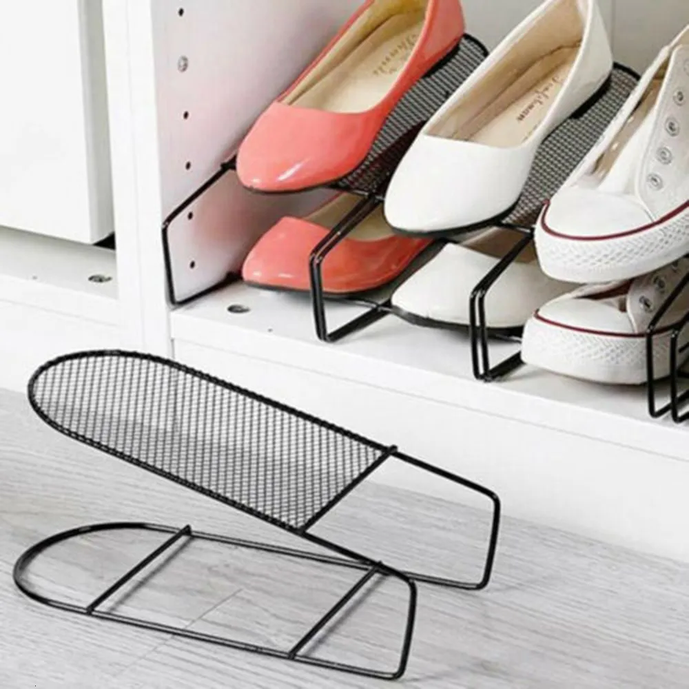 DHgate.com:Iron Double-Layer Shoe Rack Organizer: Modern Space-Saving ...