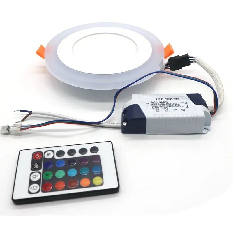 DHgate.com:9W RGBW Round LED Dimmable Downlight Panel Light Ceiling ...