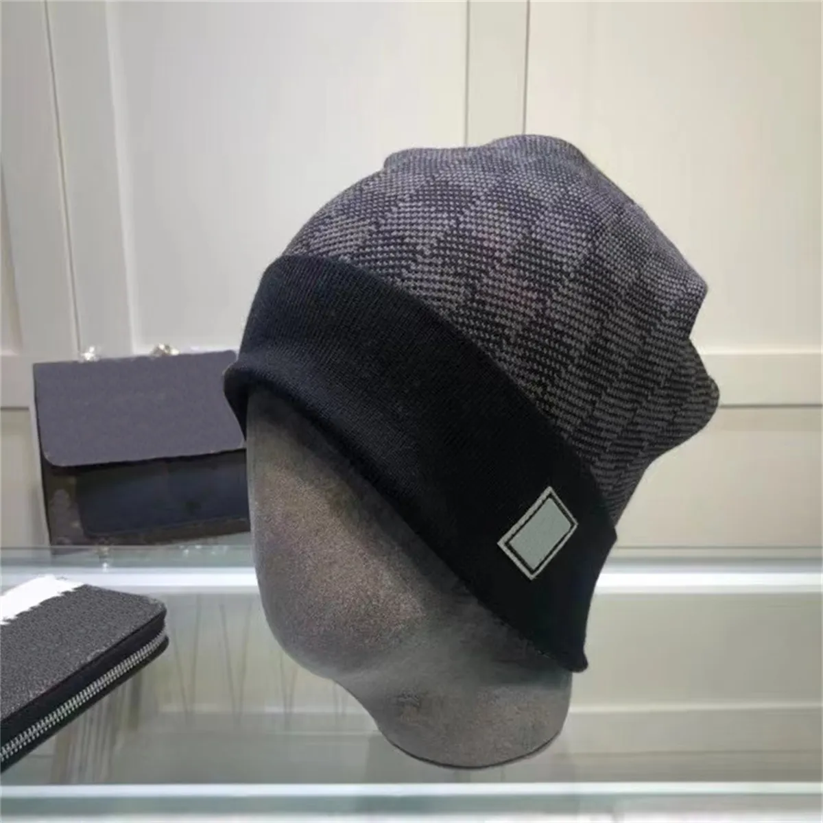 Luxury Embroidered Wool Woolen Beanie Cap Wrap Hat For Men And Women ...