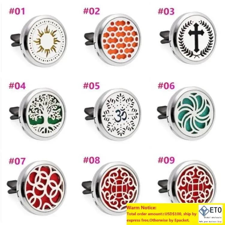 Car Air Freshener Essential Oil Diffuser - Stylish Alloy Locket Vent ...