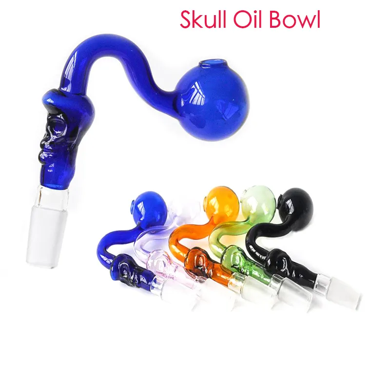DHgate.com:Curved Oil Burner Pipe Skull Shape Oil Burner Water Bongs ...