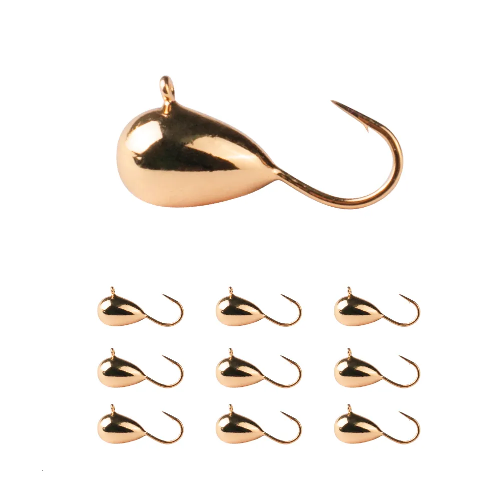 DHgate.com:10pc Tungsten Ice Tear Drop Jigs 27mm-50mm Hook for Perch ...