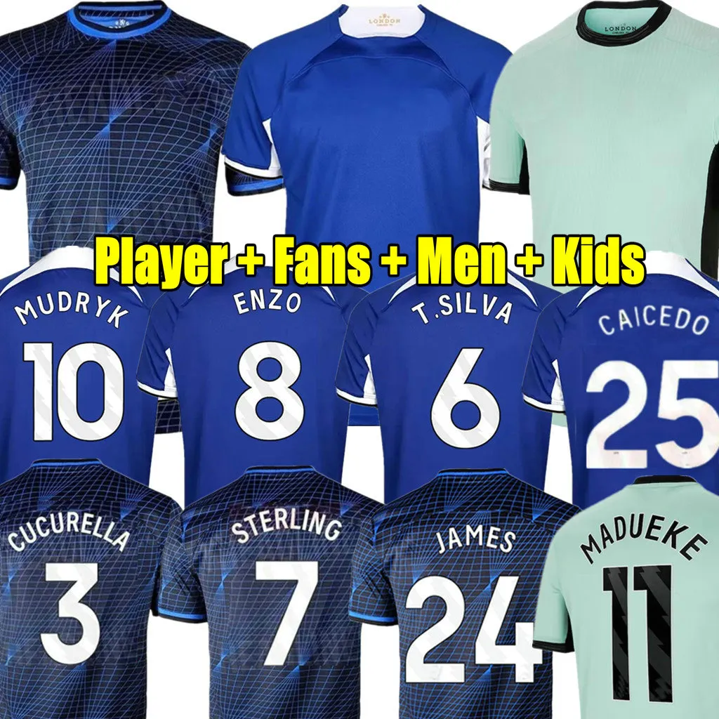 Mudryk 23 24 Enzo CFC Nkunku Soccer Jerseys Player Collection Gallagher ...