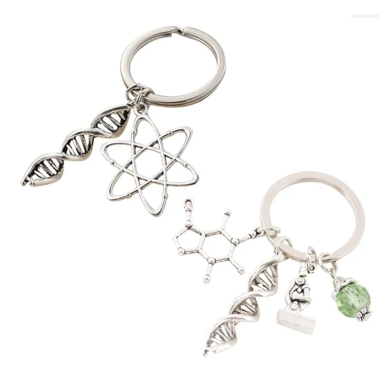 Keychains Memories Keychain for Biology Chemistry Teacher with DNA Pendant Keyring - Present ...