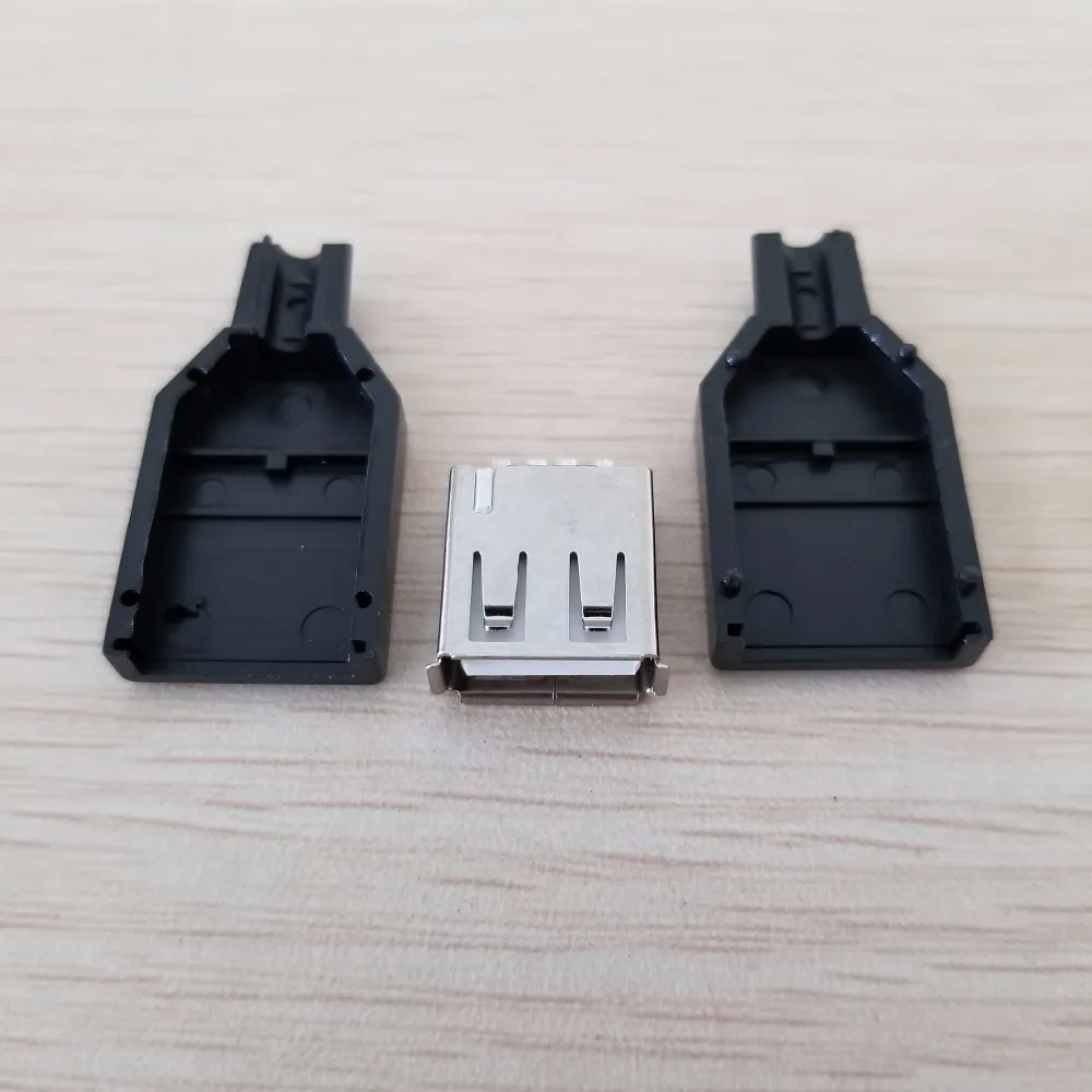 DIY Black USB 2.0 Type A Female Usb To Jack Adapter Socket Jack Housing ...