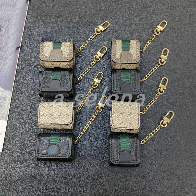 Designer Pu Leather Earphone Case with Keychain for Airpods Classic ...