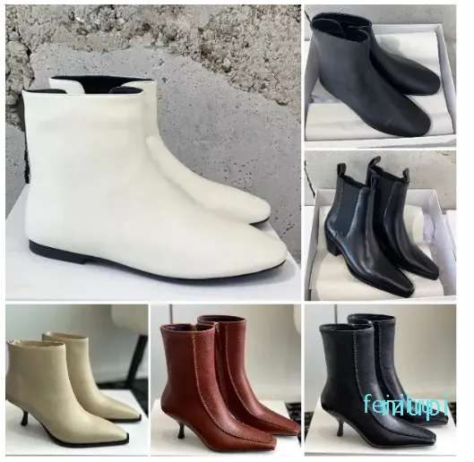 2024 Fall/Winter Luxury Leather Booties: Romy Ankle Fashion Boots From ...