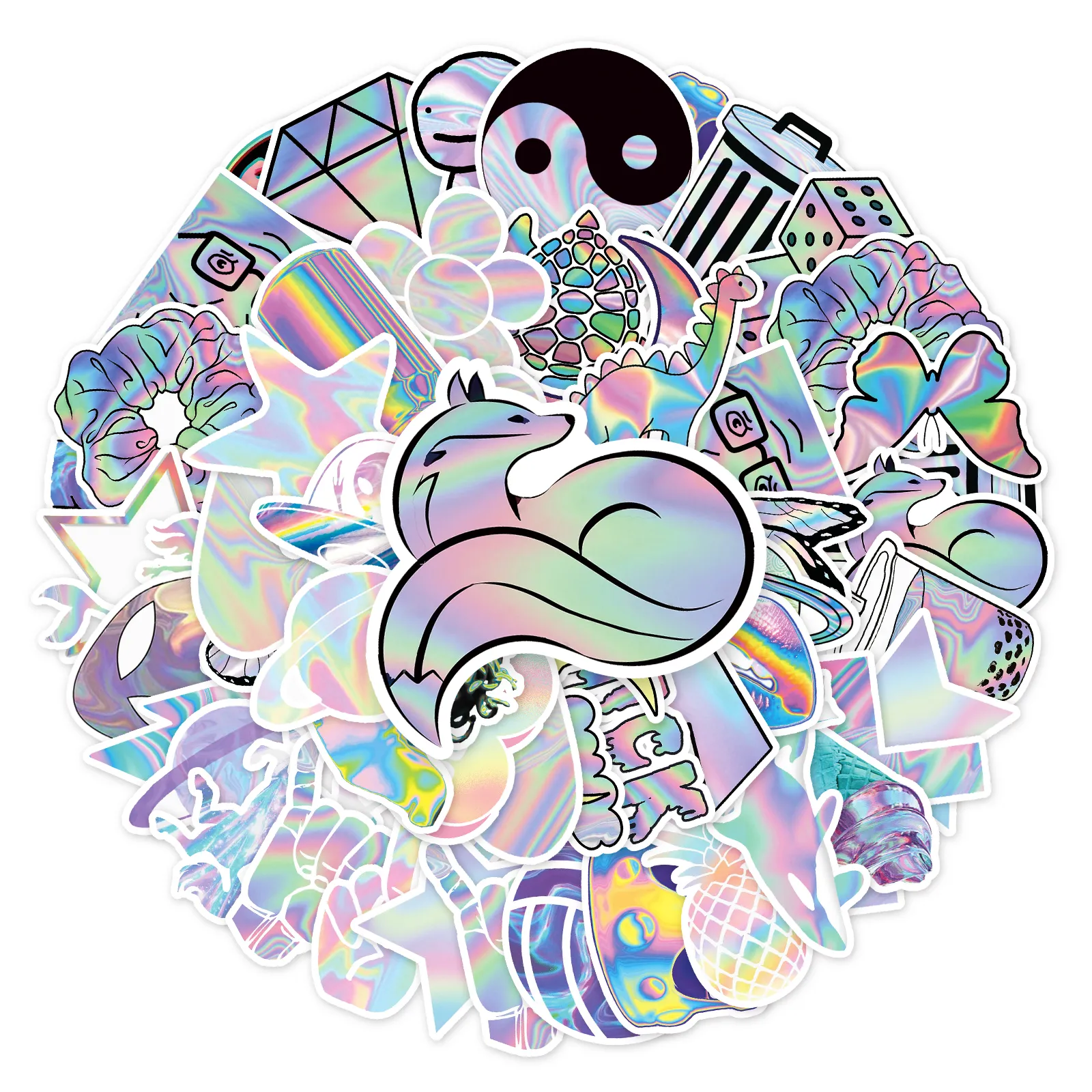 DHgate.com:50pcs Cartoon Laser Holographic PVC Waterproof Graffiti Car ...