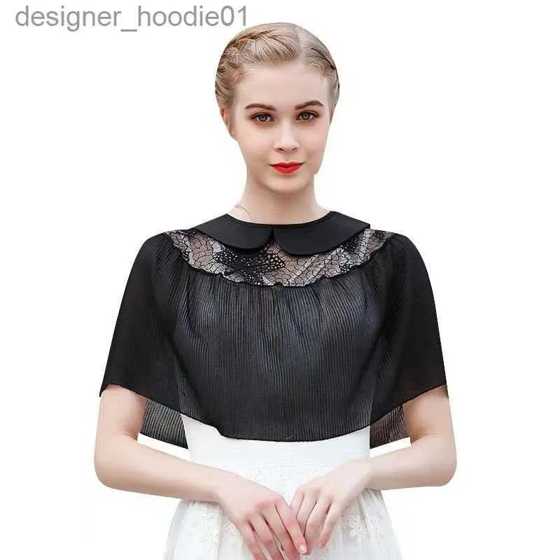 DHgate.com:Womens Lace Chiffon Cape Short Coat, All-match Small ...