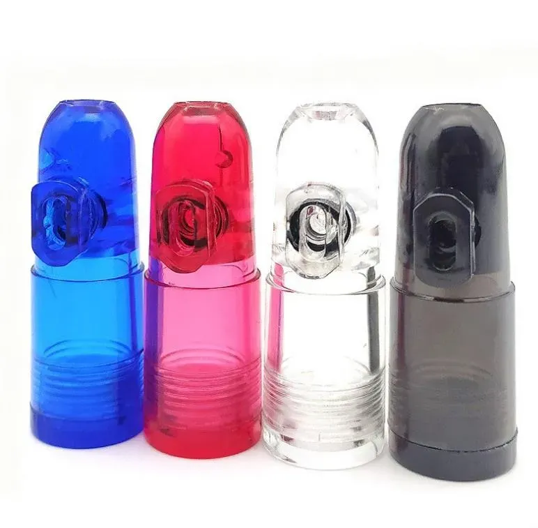 Snuff Bullet Dispenser Snuffer Snorter Sniffer Acrylic Glass Bottle ...