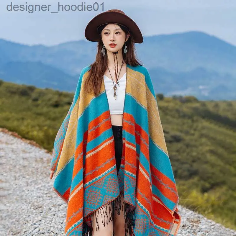 DHgate.com:Cozy Knitted Vacation Cape: Stylish Versatile Shawl for ...