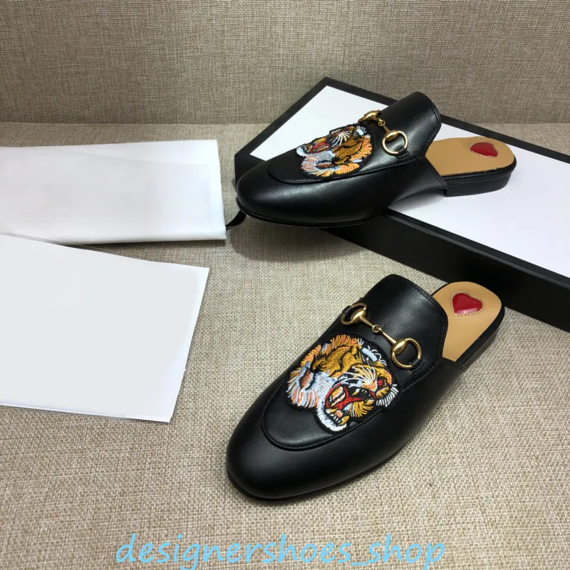 Luxury Leather Slip On Mules With Quilted Hardware And Backless Design ...