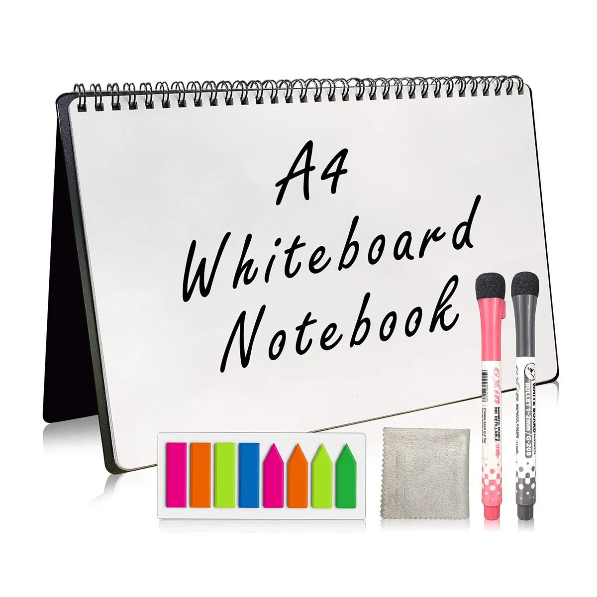 Small Whiteboard A4 Size Reusable Meeting Notebook Portable Whiteboard ...