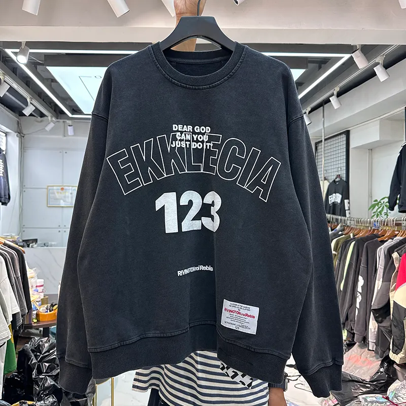 DHgate.com:Black Fleece Letter Printed Hoodies for Men and Women ...