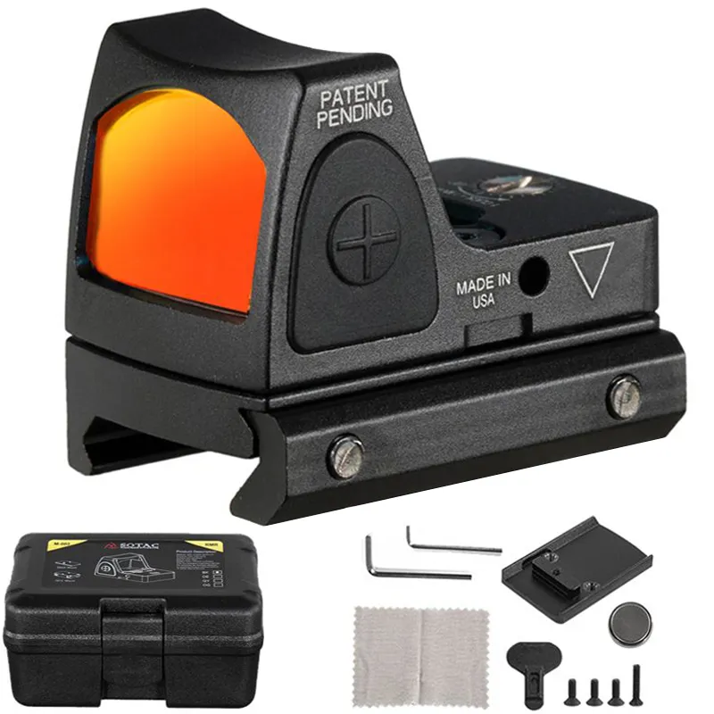 Red Dot RMR Sight Collimator / Reflex Sight Scope Fit 20mm Weaver Rail ...