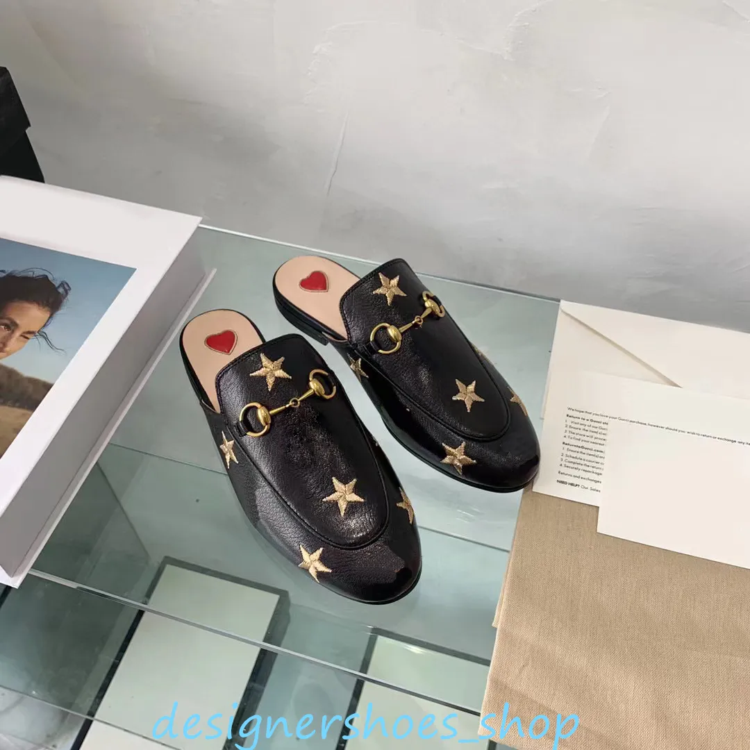 Luxury Leather Slip On Mules With Quilted Hardware And Backless Design ...