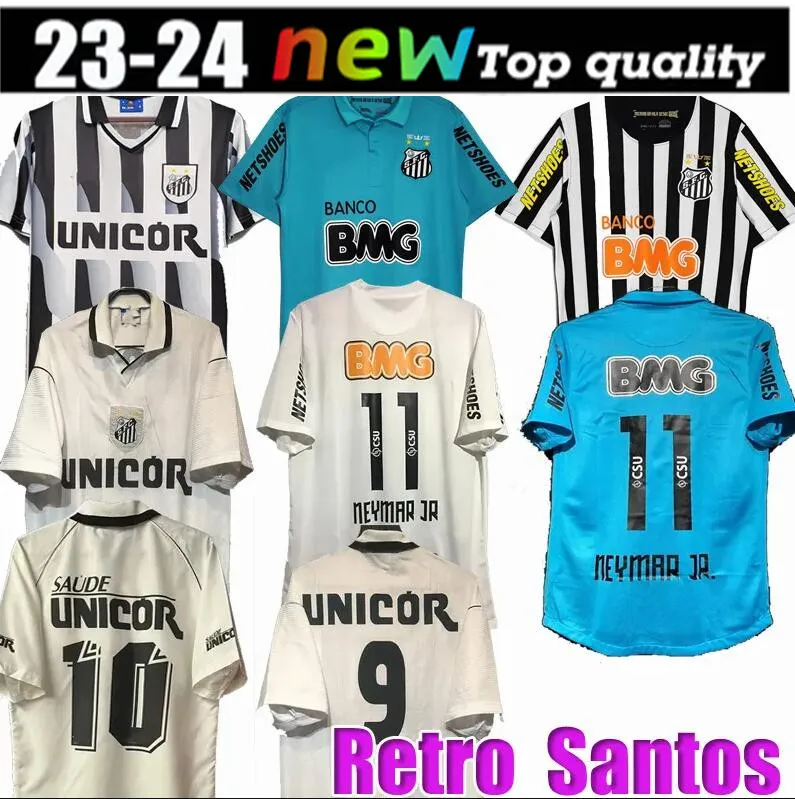 Santos Retro Soccer Jersey 1912 2013 Neymar Jr, Ganso, Elano Vintage ...