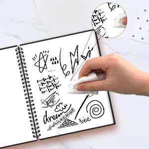 Small Whiteboard A4 Size Reusable Meeting Notebook Portable Whiteboard ...