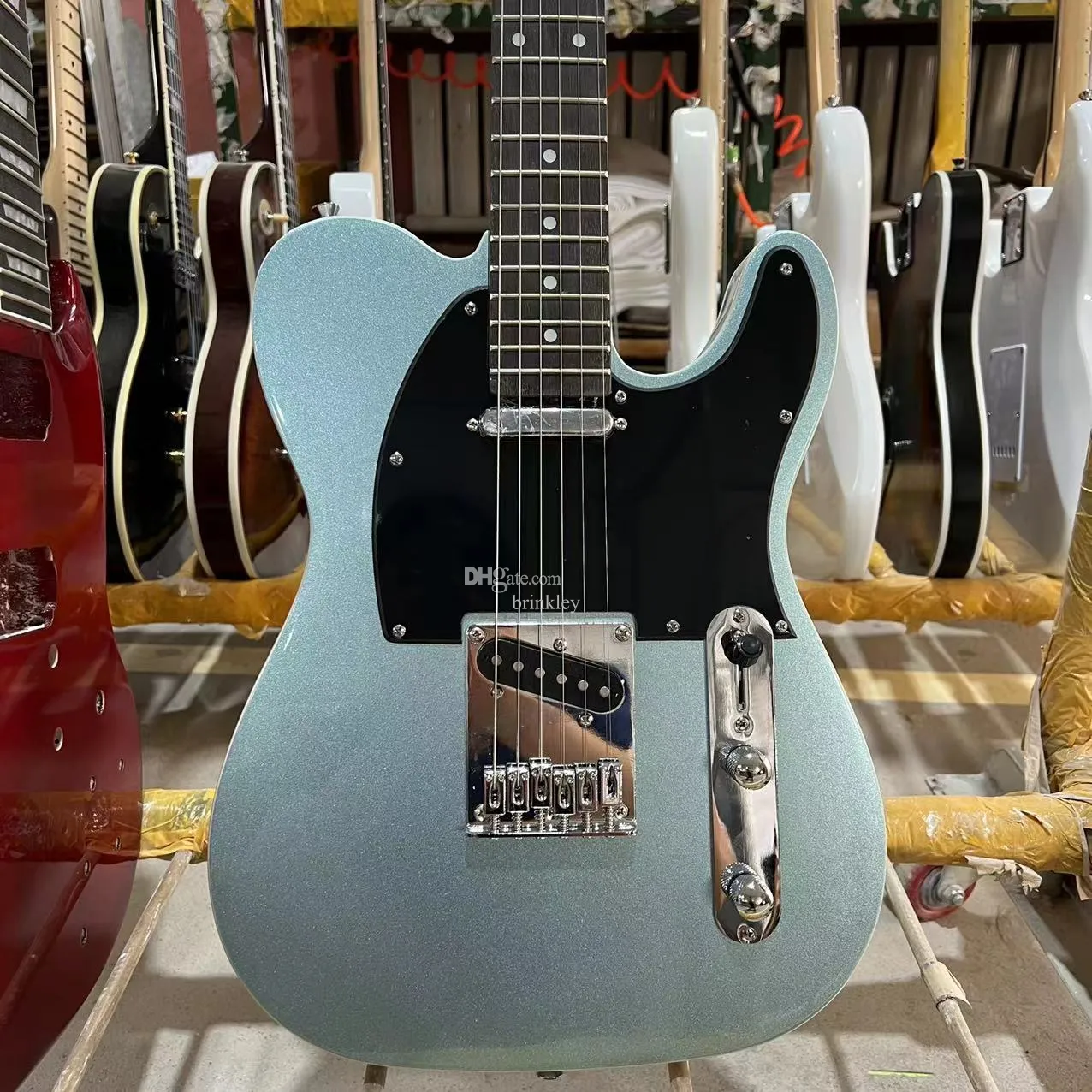 Electric Guitar, Metallic Blue Finish, 6 Strings Classic TL Style ...