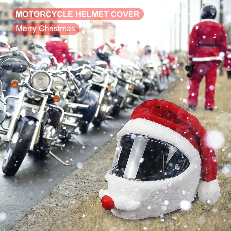 DHgate.com:Christmas Helmet Cover Motorcycle Santa Claus Funny Cover ...