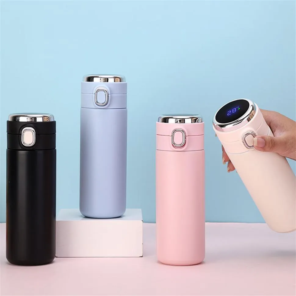 DHgate.com:420ML Smart LED Thermos: Stainless Steel Water Bottle with Real-Time Temperature ...