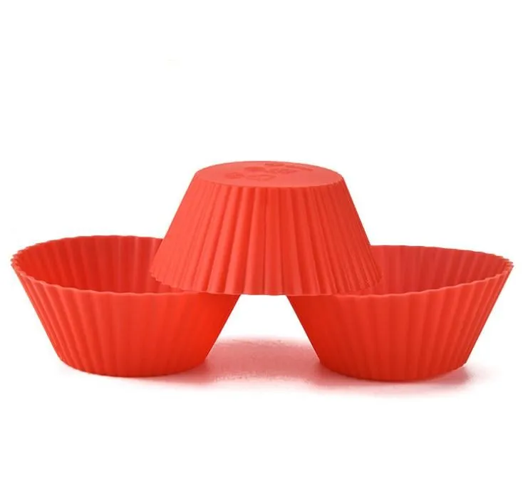 Round Silicone Muffin Cupcake Baking Mold Tray Baking Cup Cake Mold ...