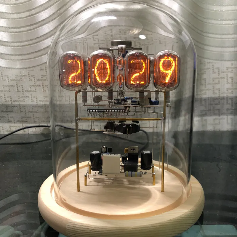 DHgate.com:Retro Glow Tube Cyberpunk Desk Clock: Tabletop Handmade ...